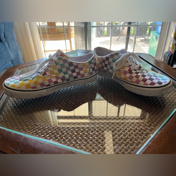 Vans | Shoes | Multi Color Checkered Vans | Poshmark